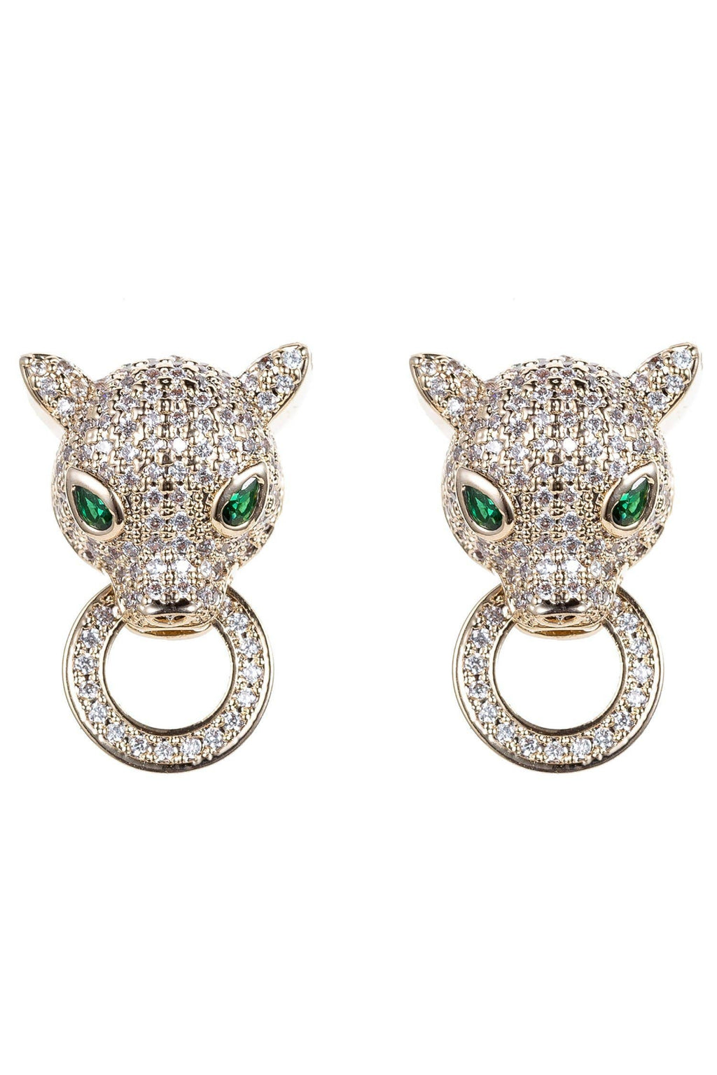 Gold Serval Earrings